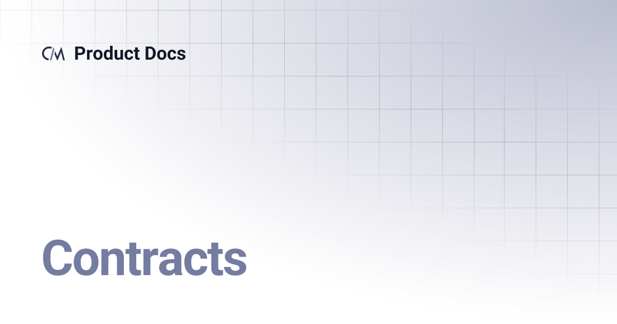 Contracts | Product Docs