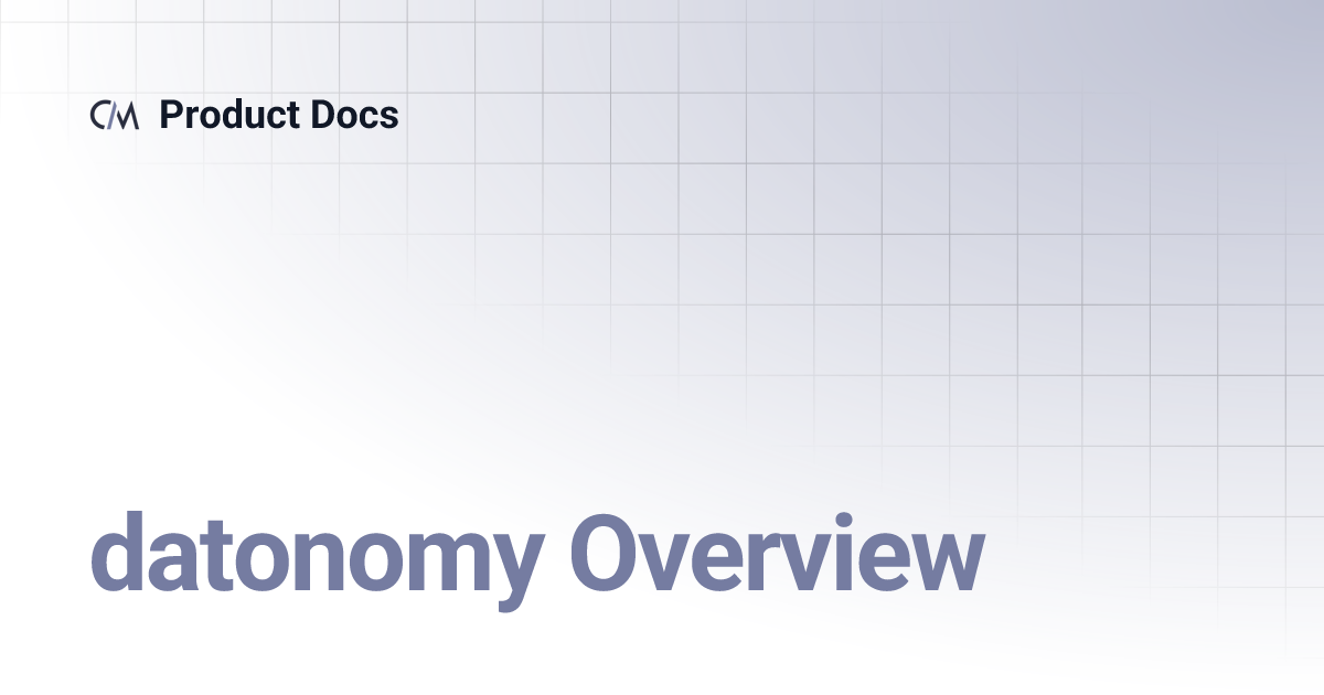 datonomy Overview | Product Docs