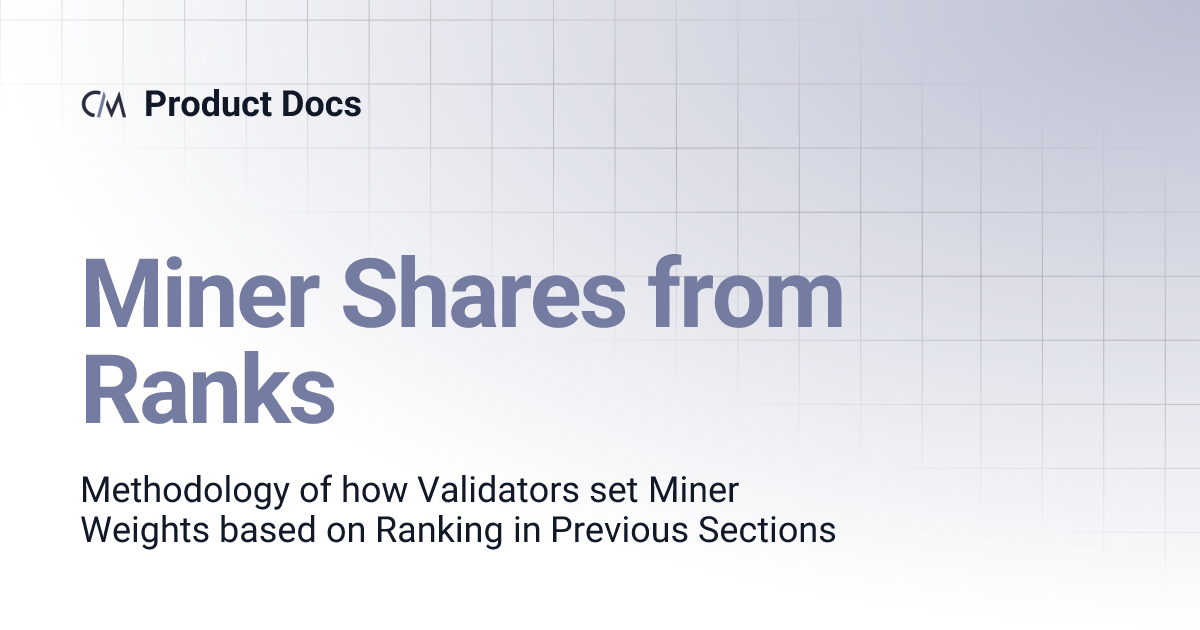 Miner Shares from Ranks | Product Docs